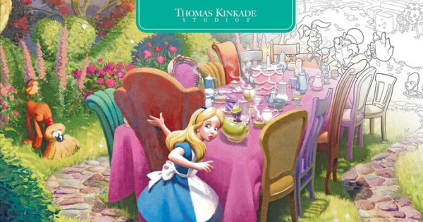 thomas kinkade celebrations coloring book