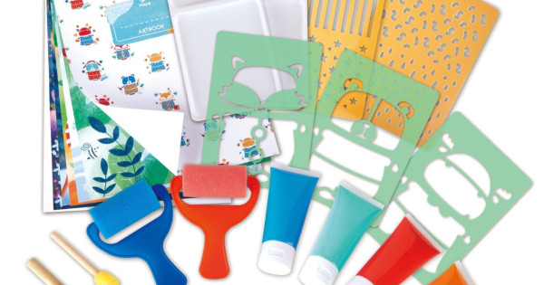 Творчески комплект HaPe International - Рисуване с гъба | Booktrading.bg